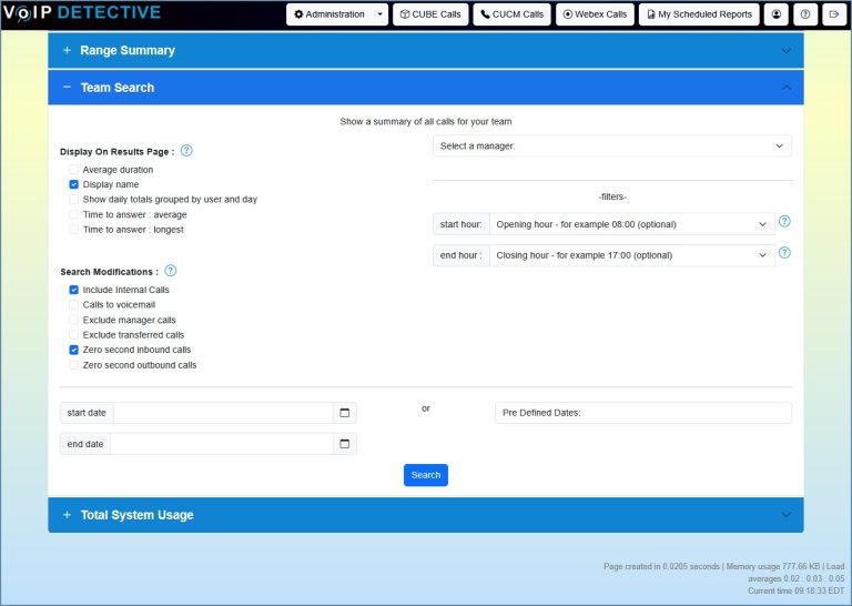 CUCM Reporting - VoIP Detective