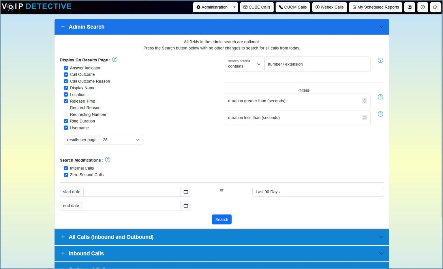 Webex Call Reporting - VoIP Detective